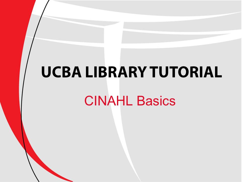 New CINAHL Tutorial | LiBlog