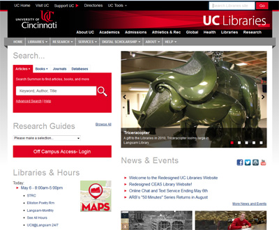 Welcome to the Redesigned UC Libraries Website | LiBlog