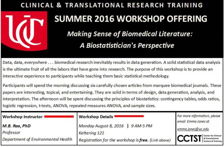 Making Sense of Biomedical Literature, a Clinical & Translational Research Training Workshop ...