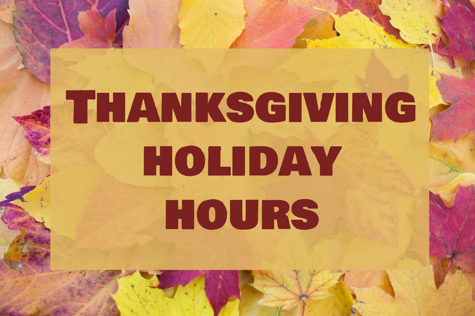 UCBA Library Thanksgiving Holiday Hours | LiBlog