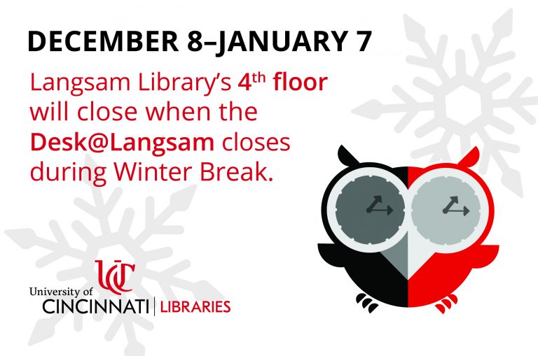 Starting Dec. 8 Langsam Library’s 4th Floor will Close when the Desk ...