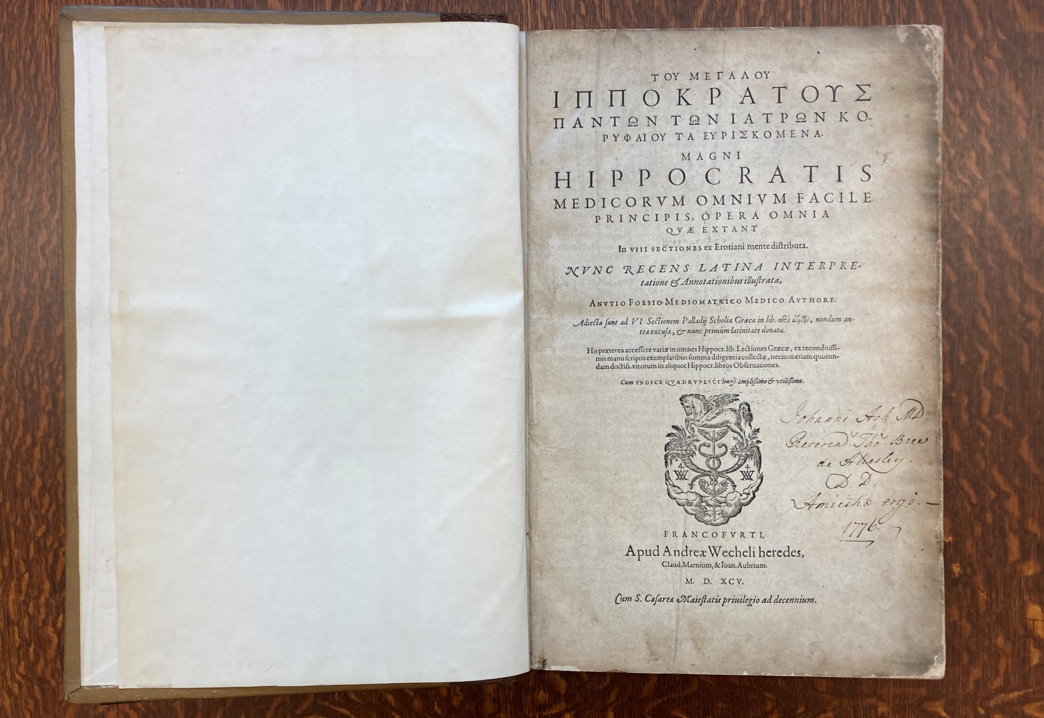 Ancient Medicine: Exhibition in the Classics Library forming part of a ...