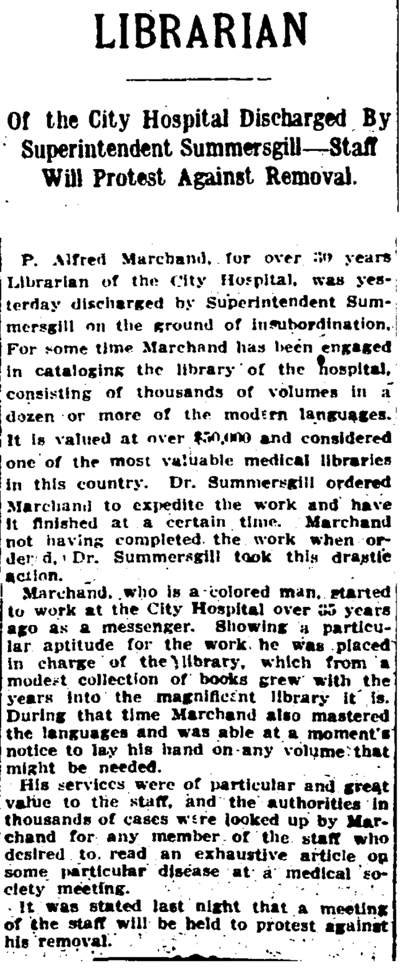 P. Alfred Marchand – Trailblazer and Librarian