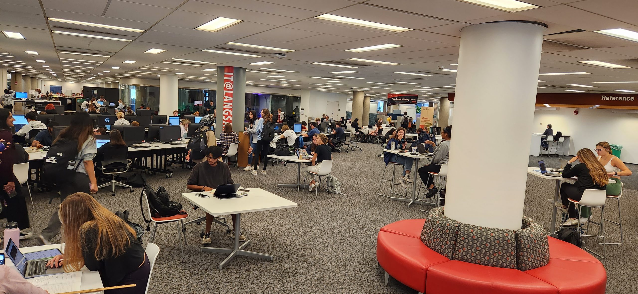 Students in the library…the Walter C. Langsam Library is proving very ...