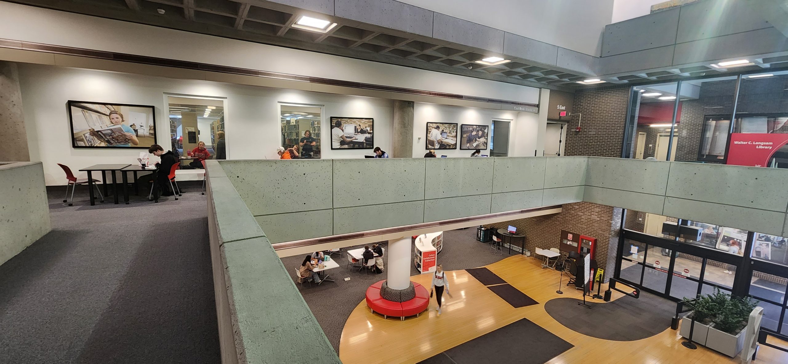 Students in the library…the Walter C. Langsam Library is proving very ...