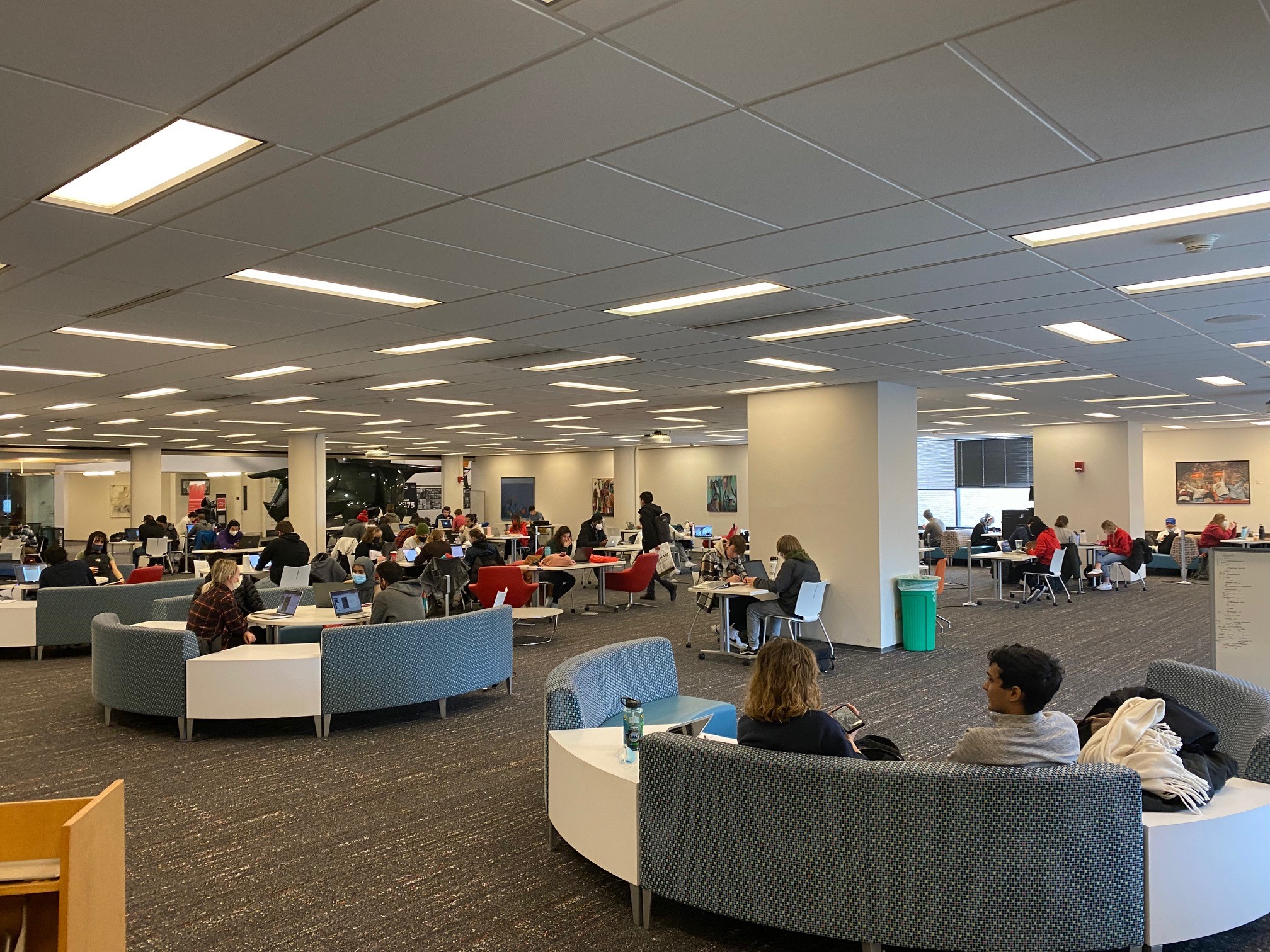 Students in the library…the Walter C. Langsam Library is proving very ...